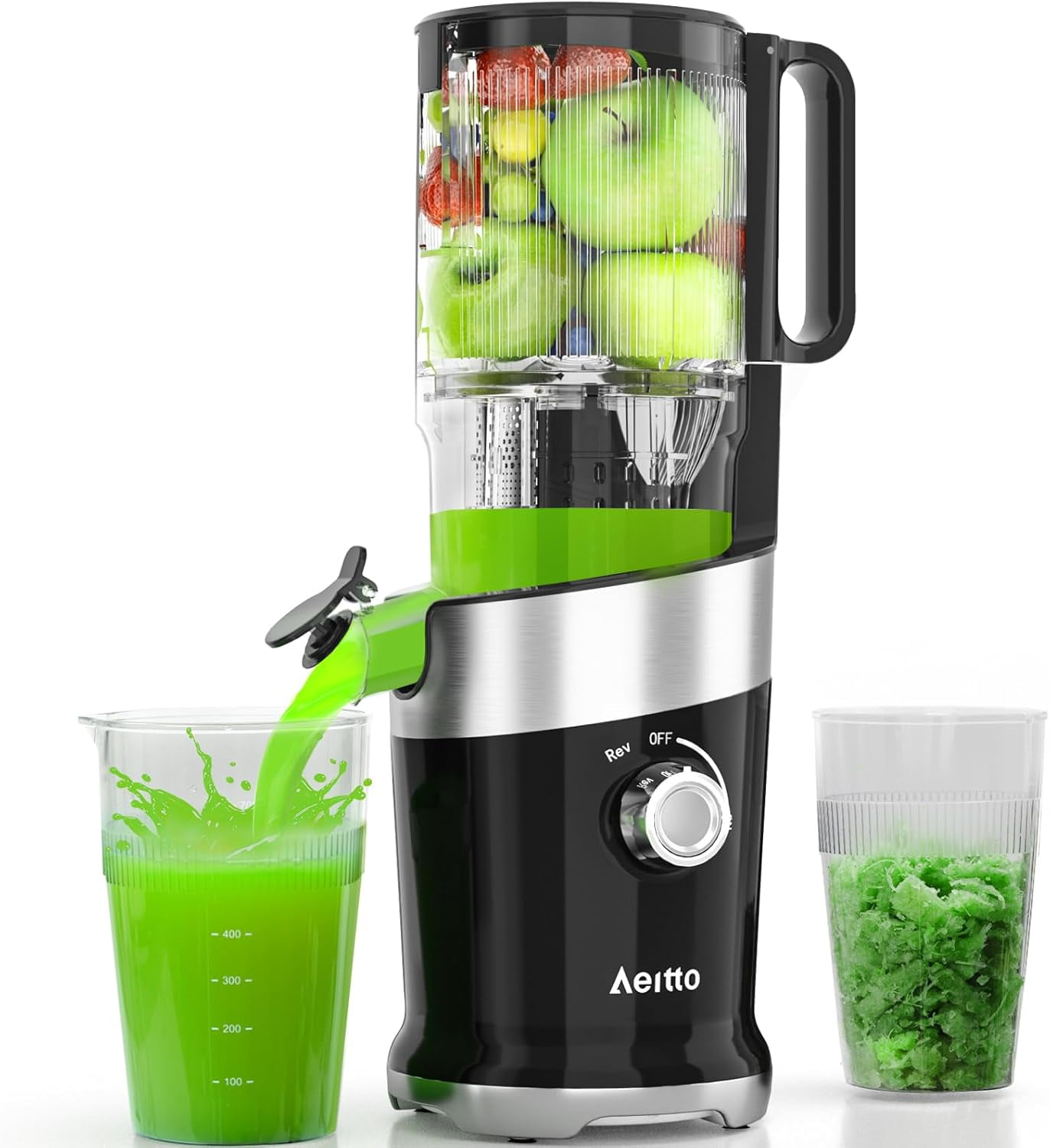 Juicer Machines, Cold Press Juicer with Large Feed Chute, For Whole ...