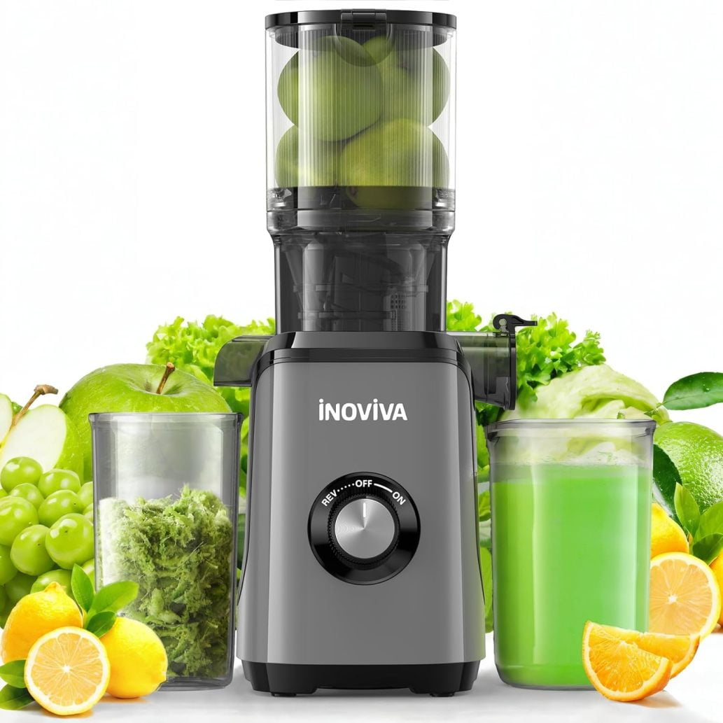 Juicer Machines, RJTZ Cold Press Juicer with 4.35" Large Feed Chute Fit ...