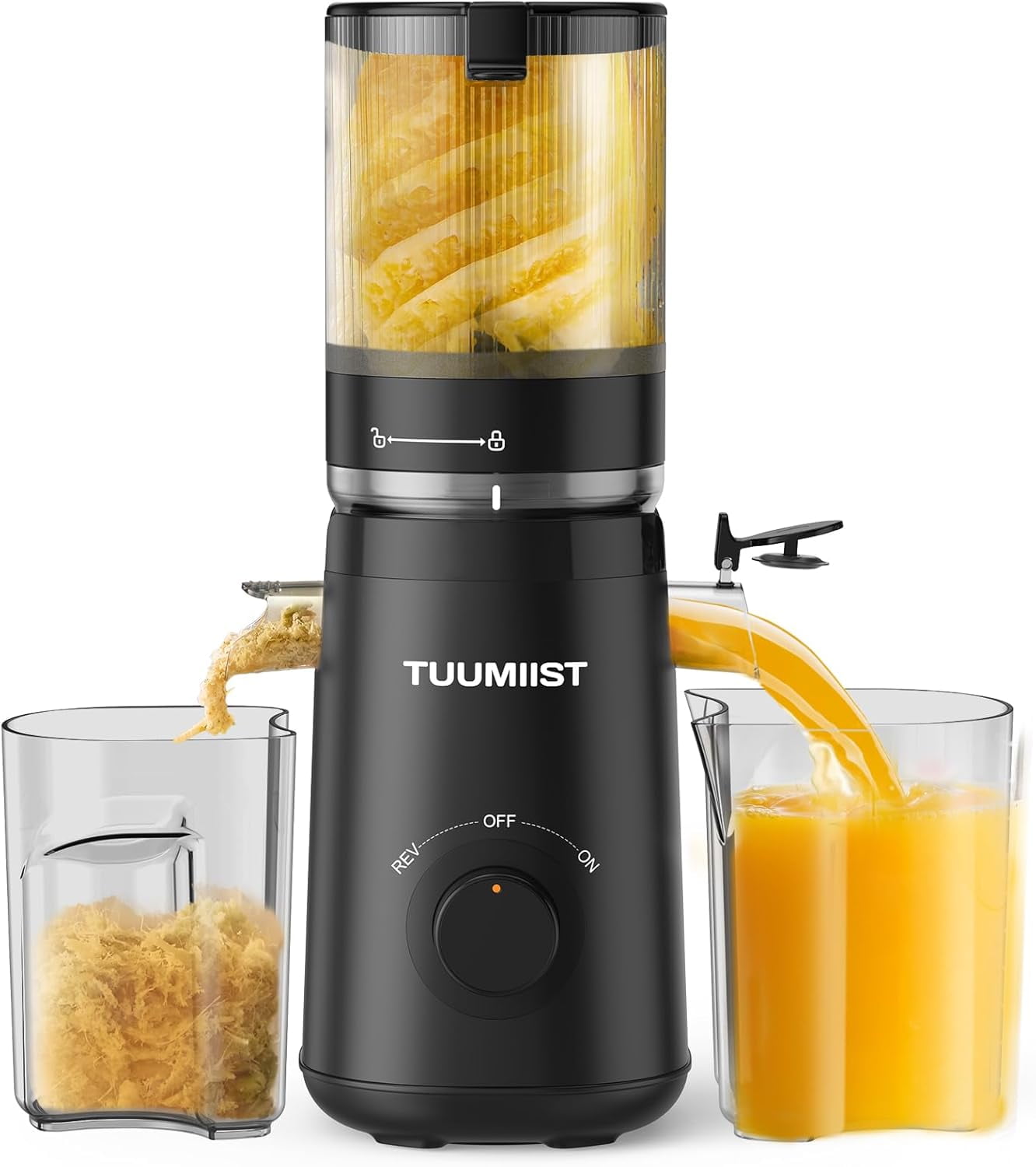 Juicer Machines, TUUMIIST Cold Press Juicer with 5.3" Extra Large Feed ...