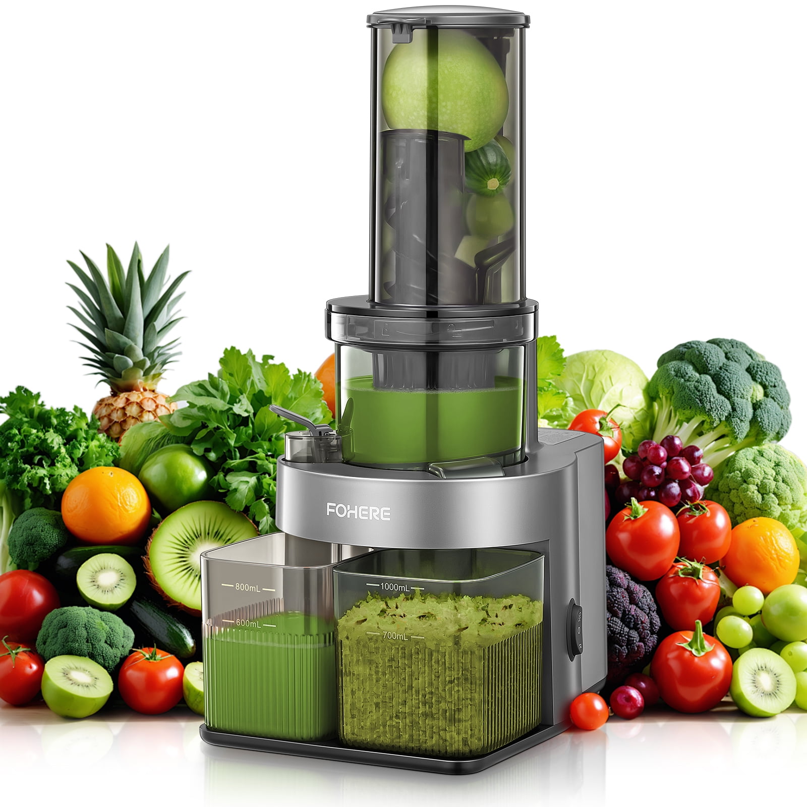 Juicer Machines Vegetable and Fruit, Fohere Cold Press Juicer Extractor ...
