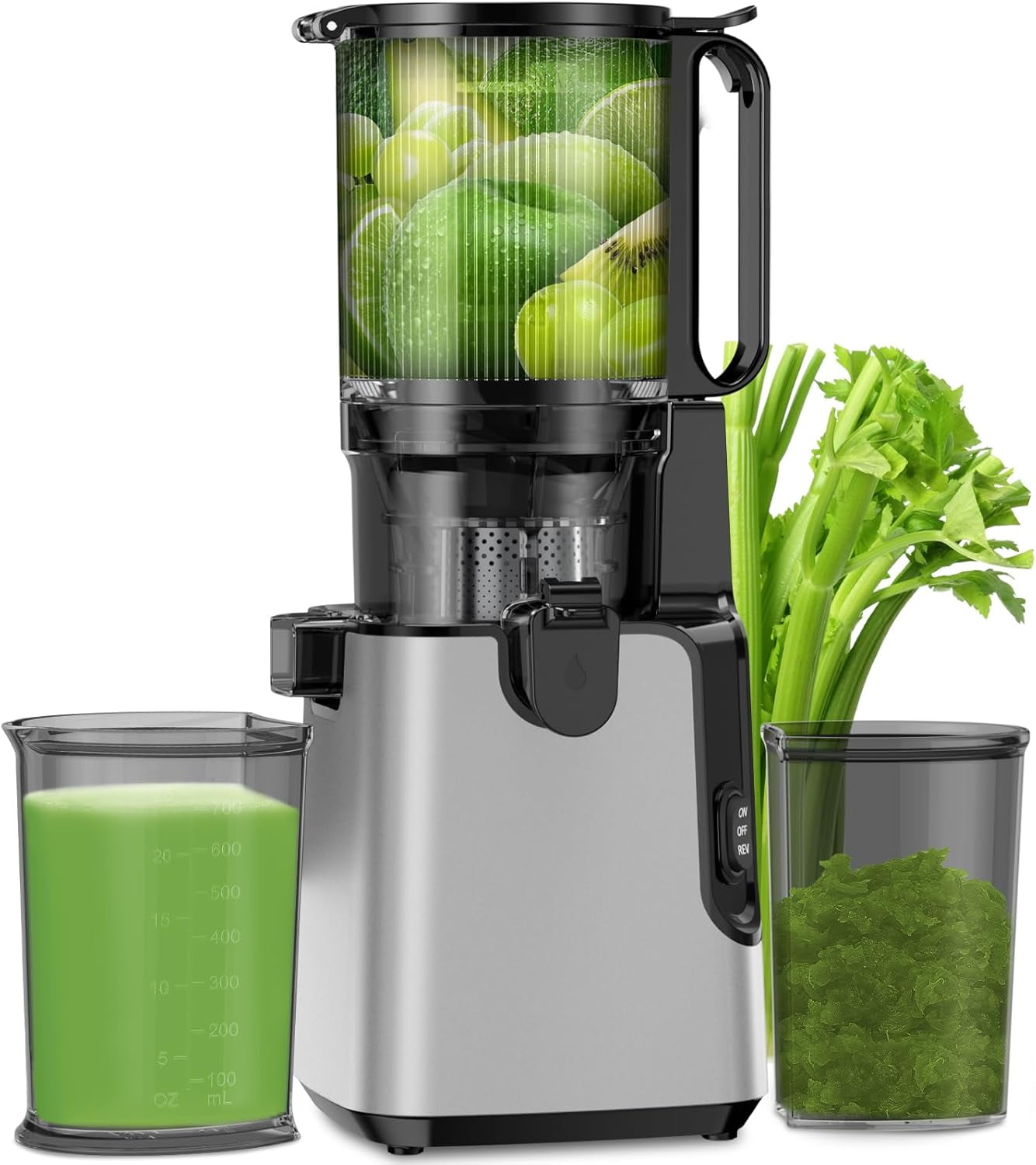 Juicer Machines with 5.8" Extra Large Feed Chute, Cold Press Juicer Fit ...