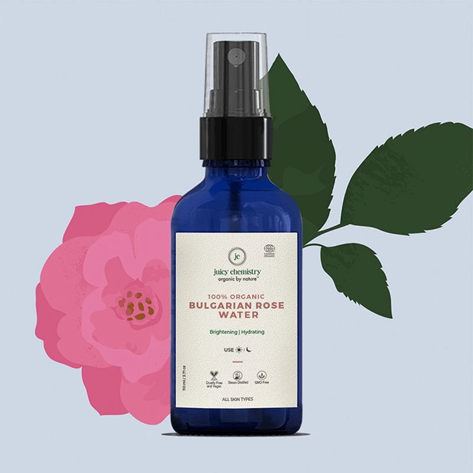 Juicy Chemistry Rose Water Face Toner for Glowing, Brighter and ...