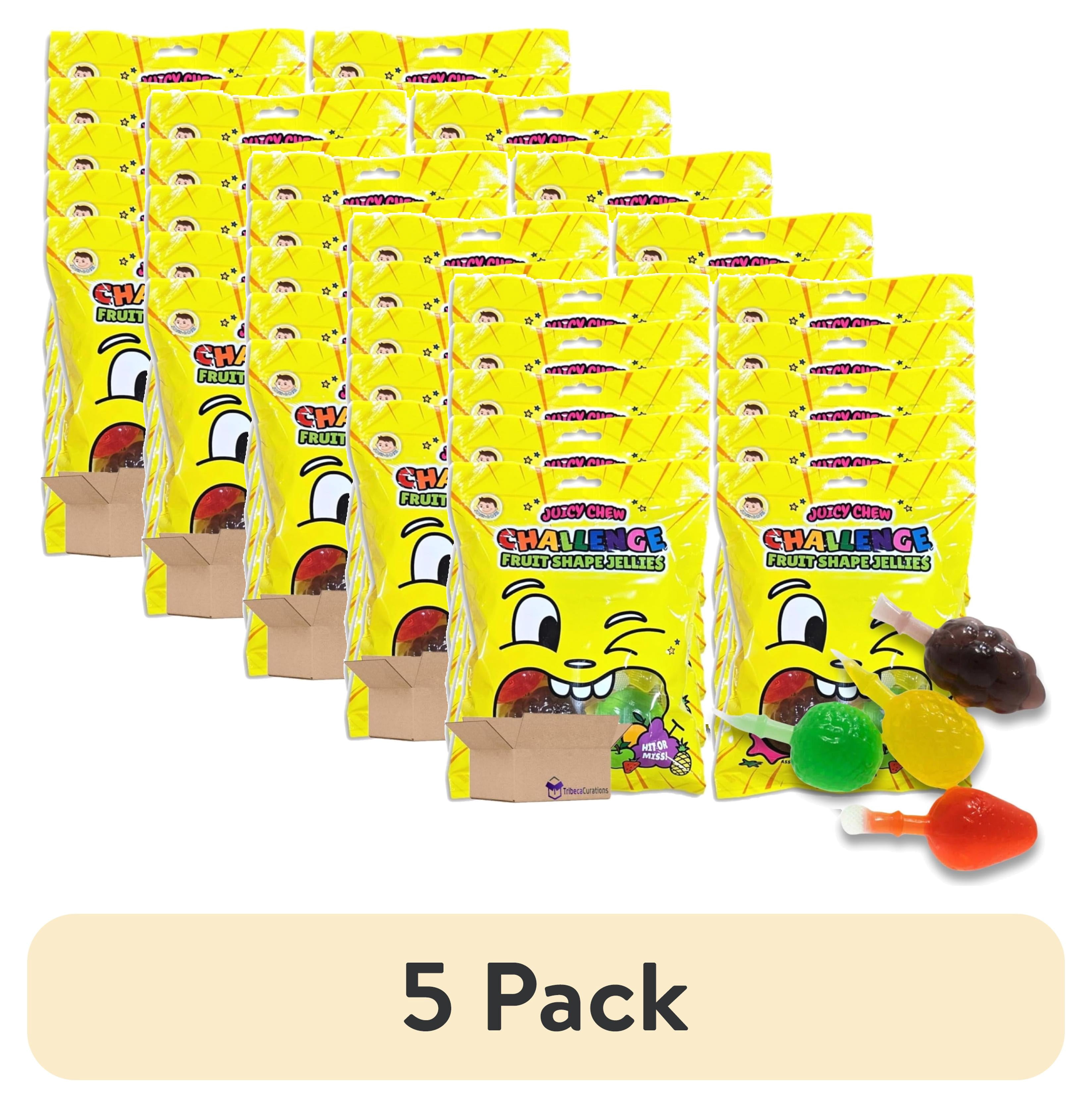 (5 pack) Juicy Chew Fruit Shape Jellies for TikTok Challenge Value Pack ...
