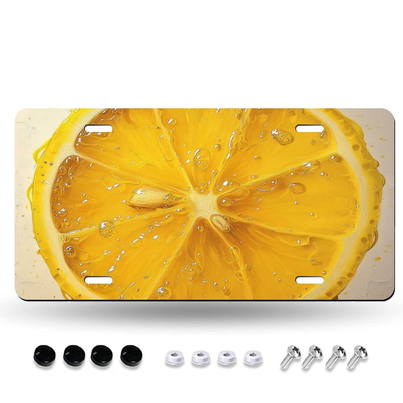 Juicy Citrus Masterpiece License Plate Frame, Decorative Novelty ...
