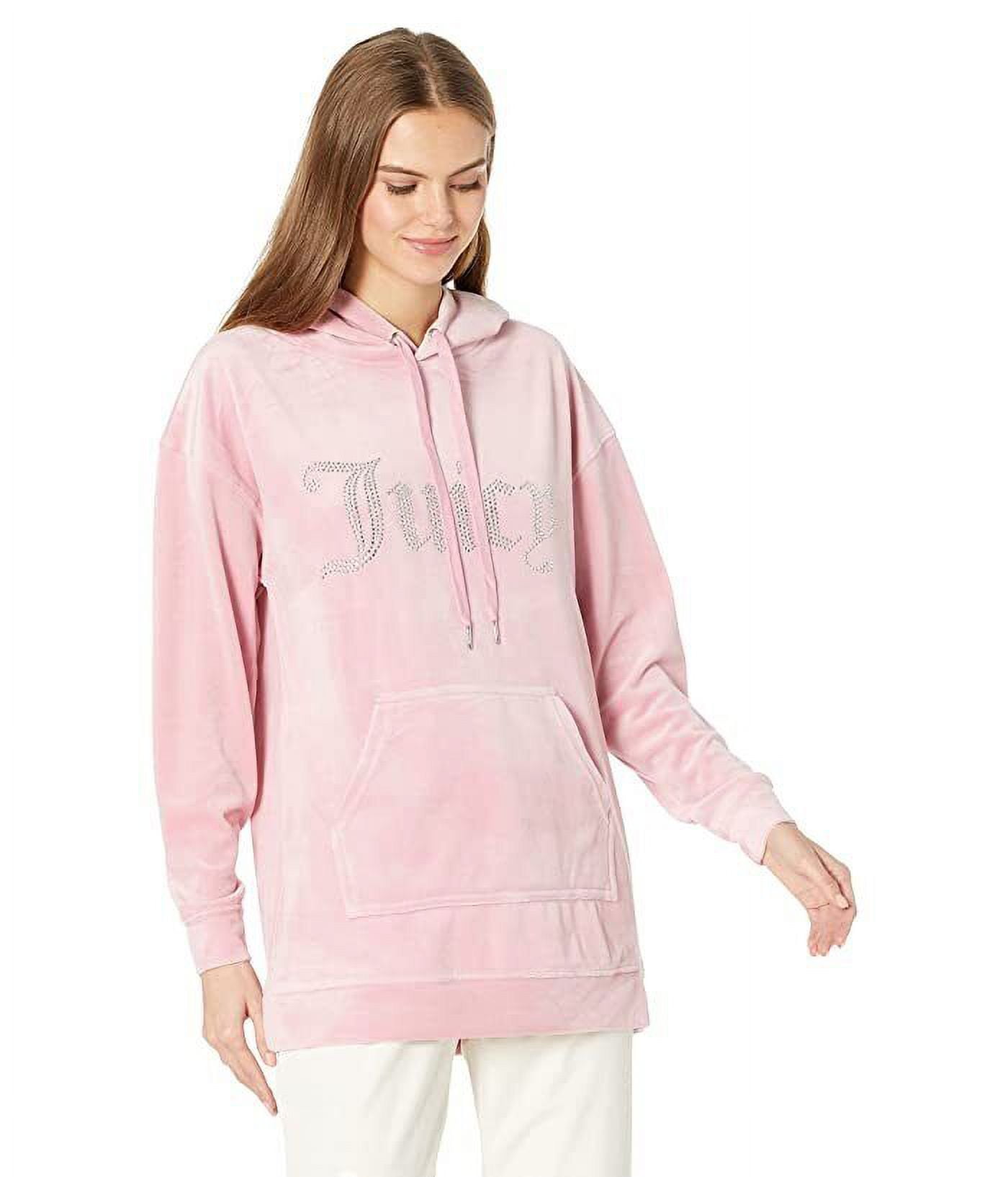 Juicy Couture J2003 Hoodie Women's Pink Polyester Long Sleeve Pullover ...