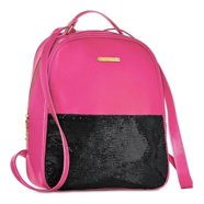Pink Strawberry Faux Leather Mini Backpack Crossbody Bag with ...