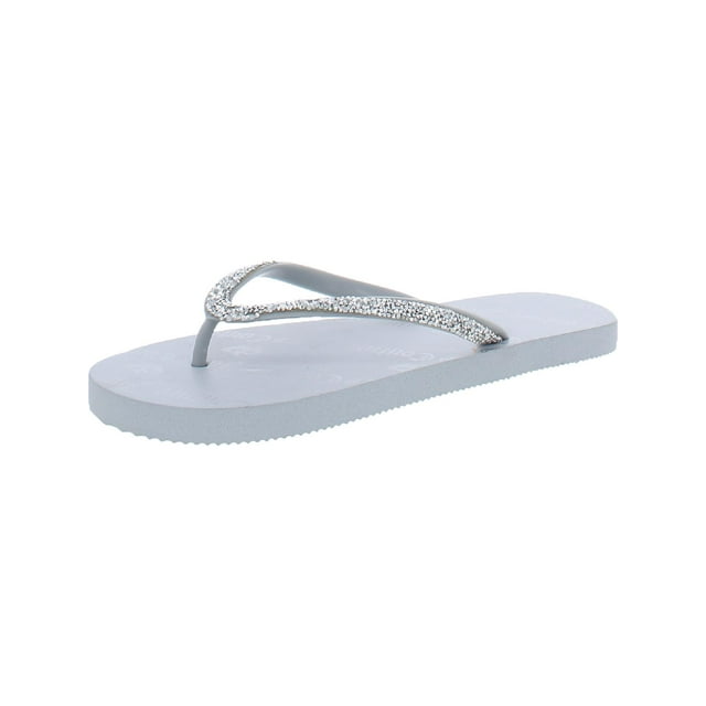 Juicy Couture Womens JC-Shimmery Rhinestone Sandals Flip-Flops ...