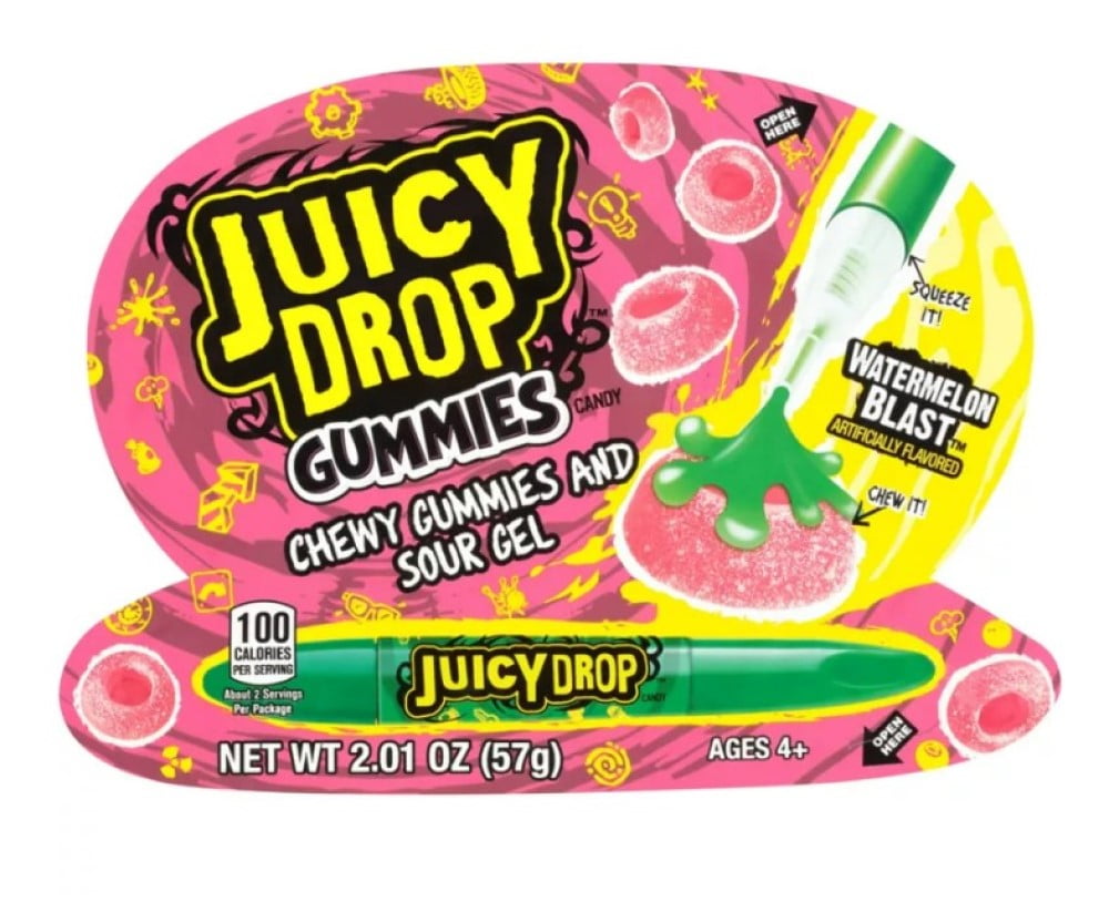 Juicy Drop 118160 Gummies Candy Chewy Gummies & Sour Gel Pen Watermelon ...