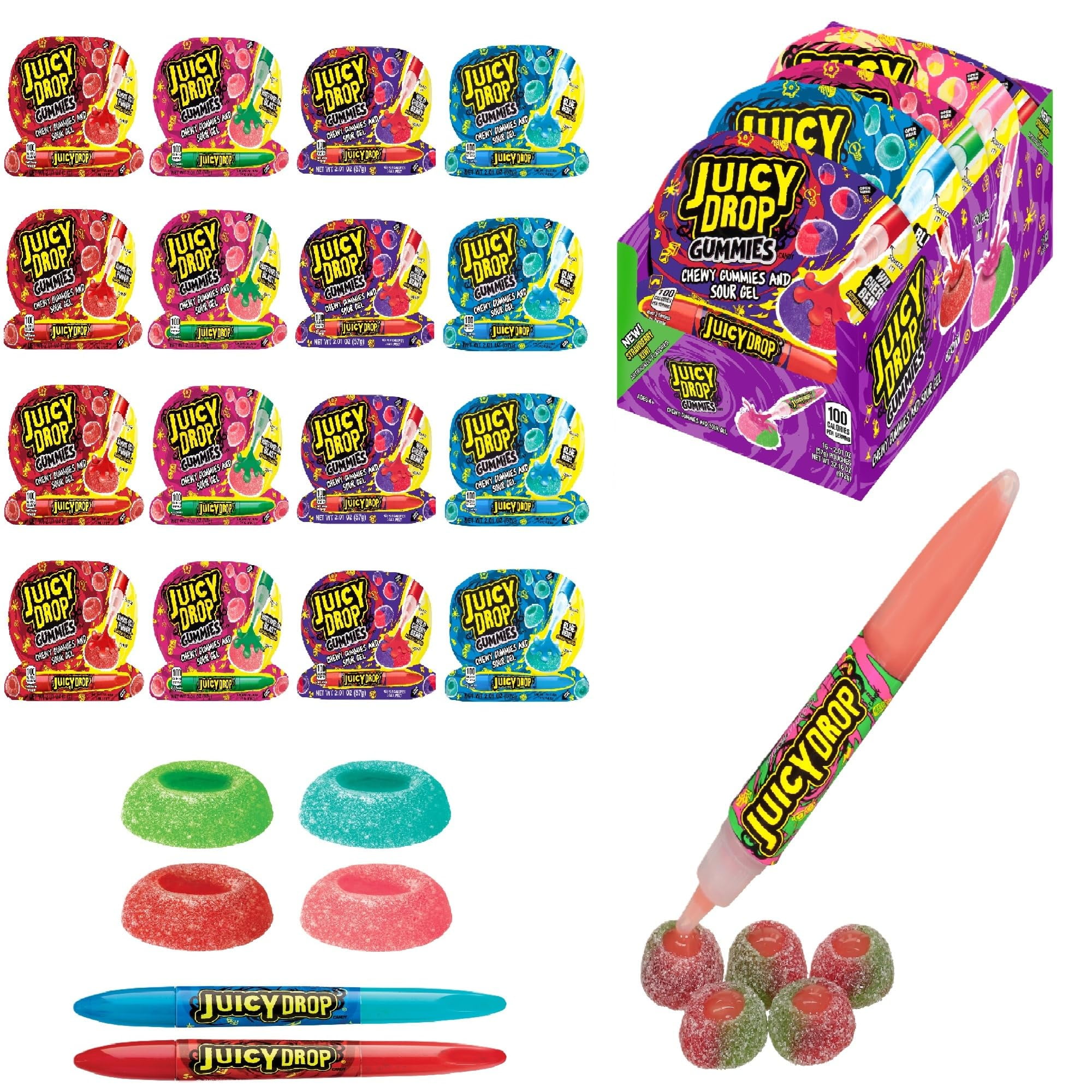 Juicy Drop Easter Sour YYF14 Candy Gummies, 16 Sweet Chewy Candy with ...