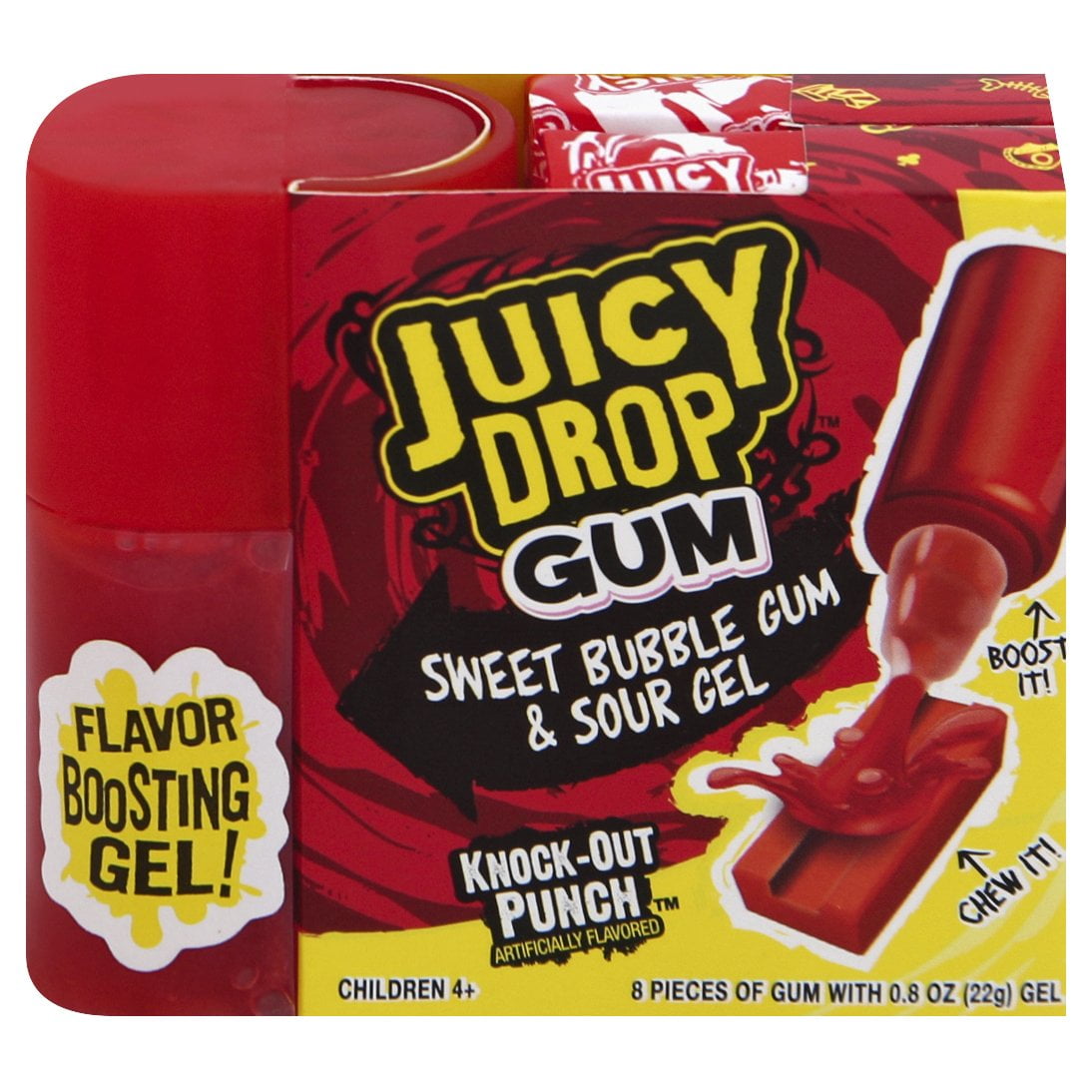 Juicy Drop Gum, Sweet Bubble Gum Pack with Sour Gel Applicator ...