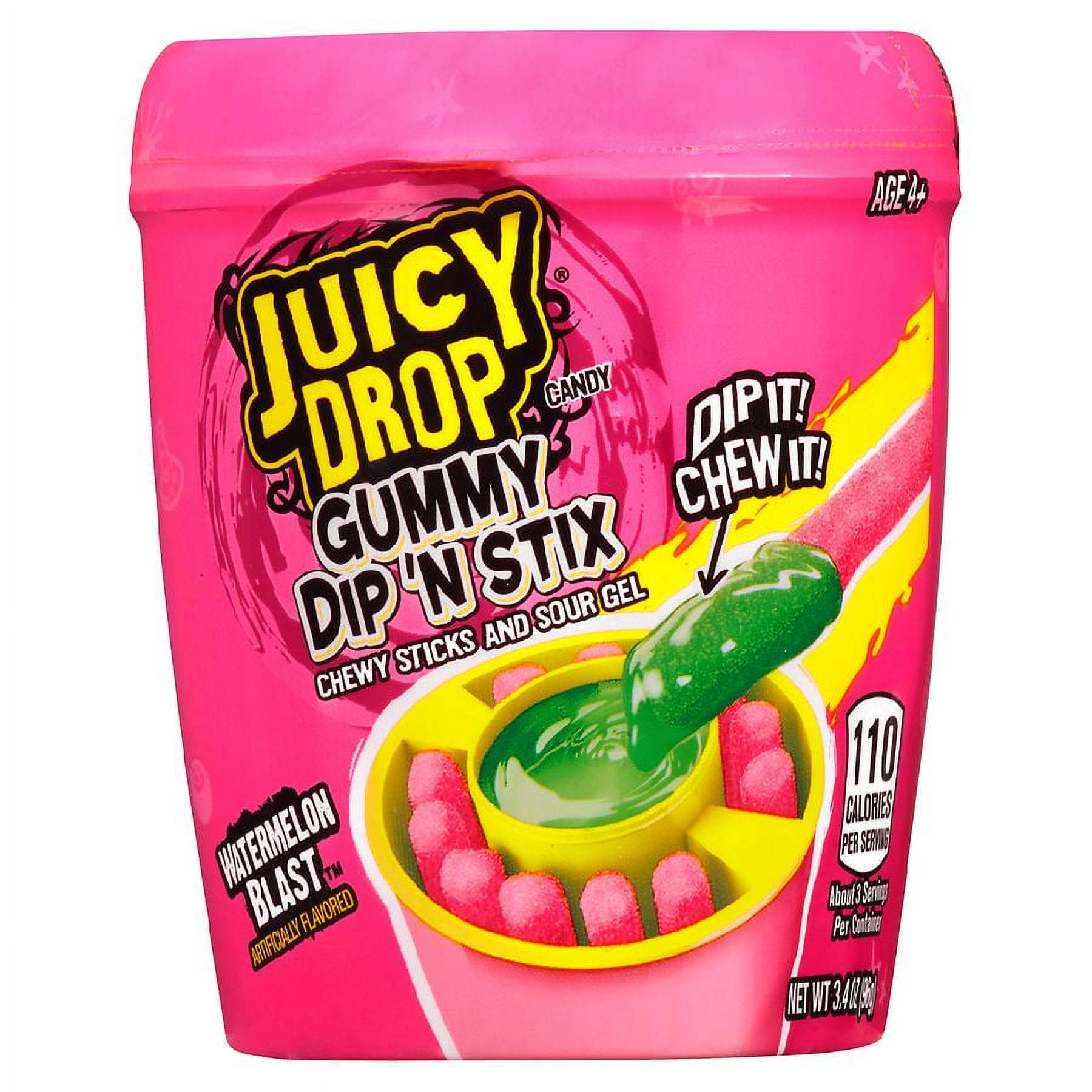 Juicy Drop Gummies Dip N Stix Gummy Candy Assortment 3.4oz (2 pack ...