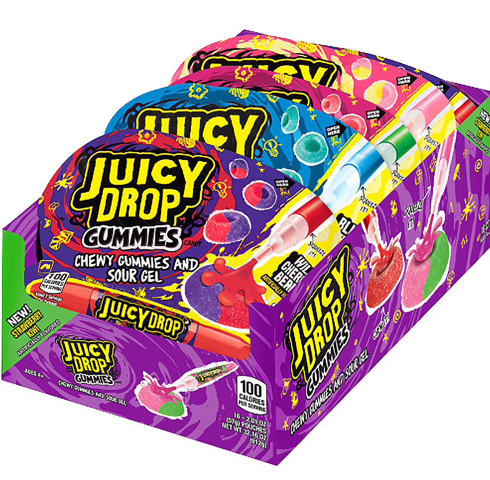 Juicy Drop Gummies with Sour Gel Pen - 16 Ct - Chewy Fruit-Flavored ...