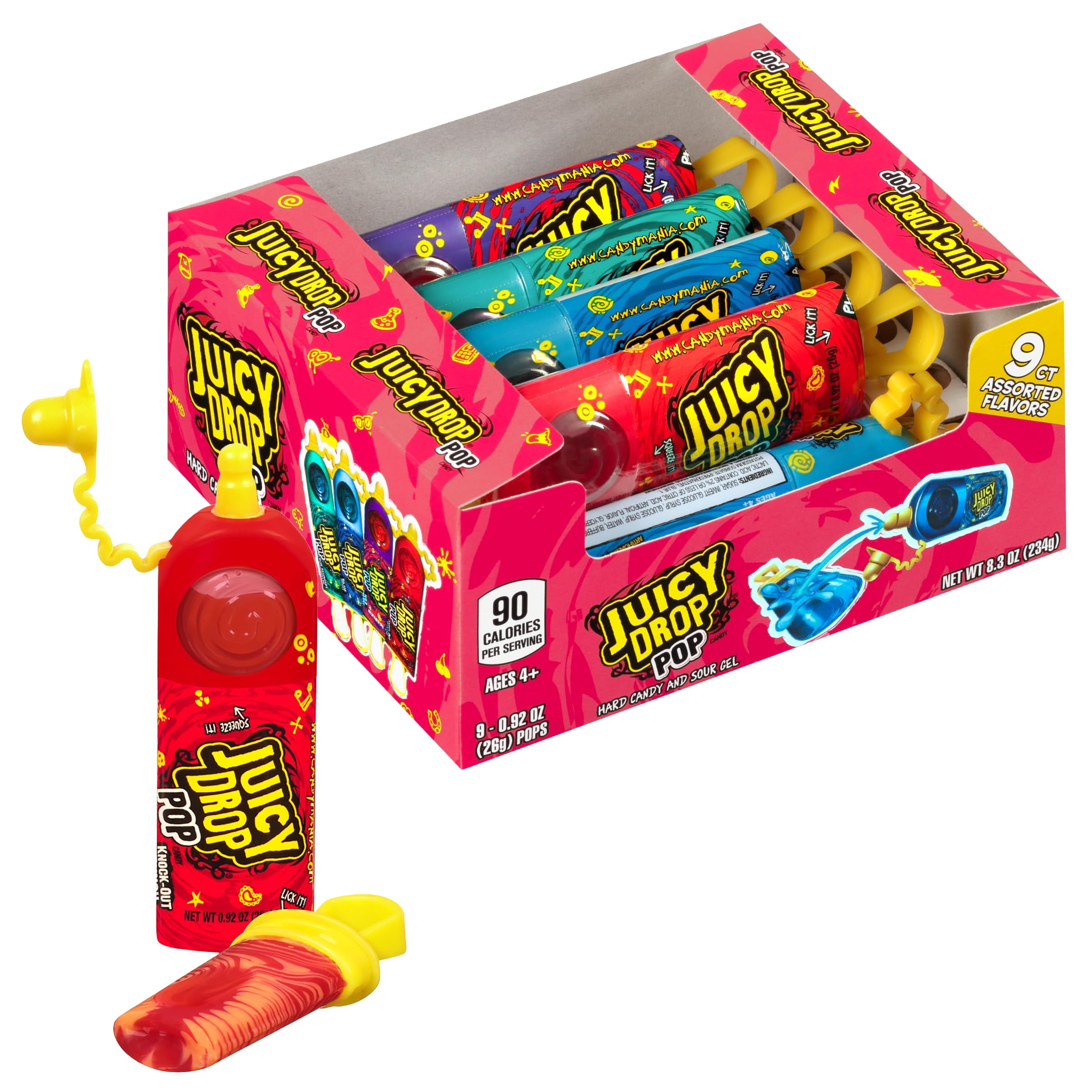 Juicy Drop Sweet & MMF7 Sour Lollipop Variety Party Pack - 9 Count ...