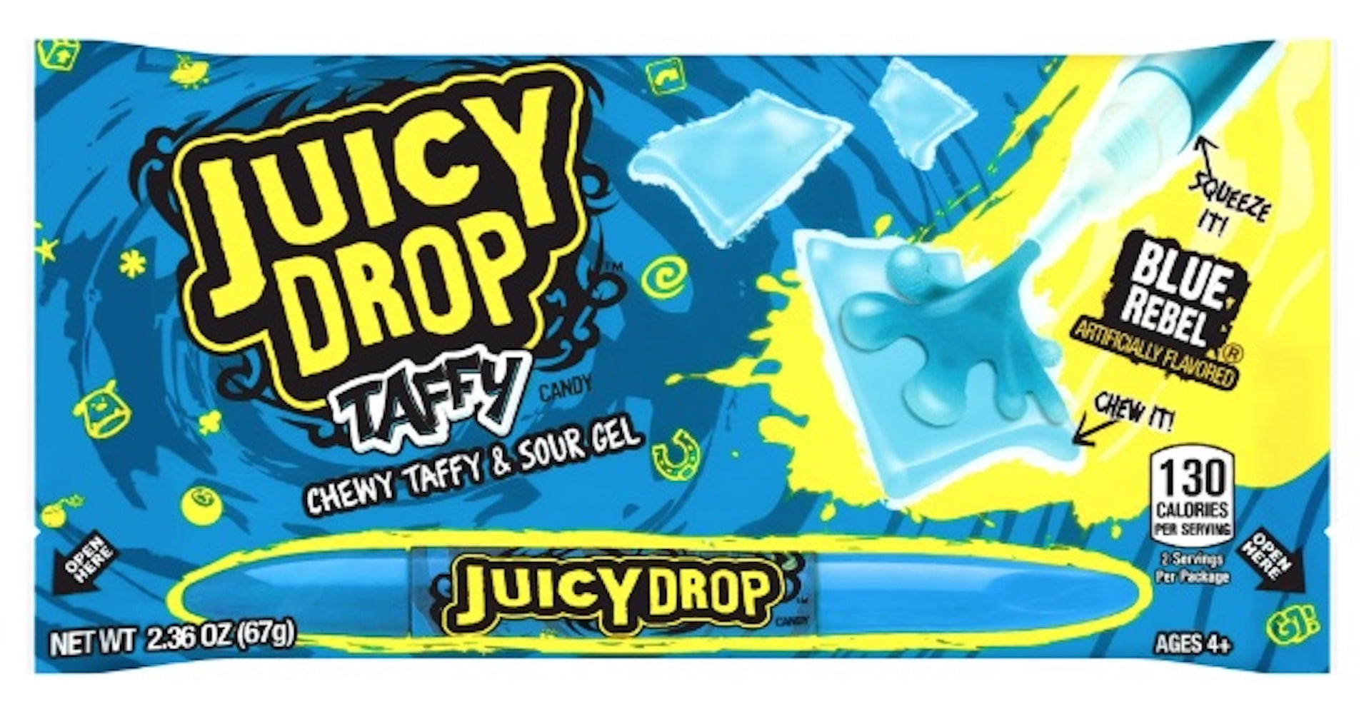 Juicy Drop Taffy 2.36 oz (Flavors Will Vary) (Pack of 2) - Walmart.com