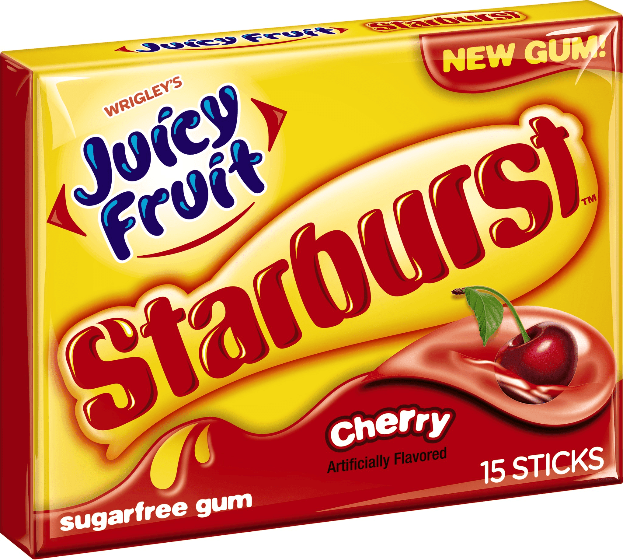 Juicy Fruit, Sugar Free Cherry Chewing Gum, 15 Ct - Walmart.com