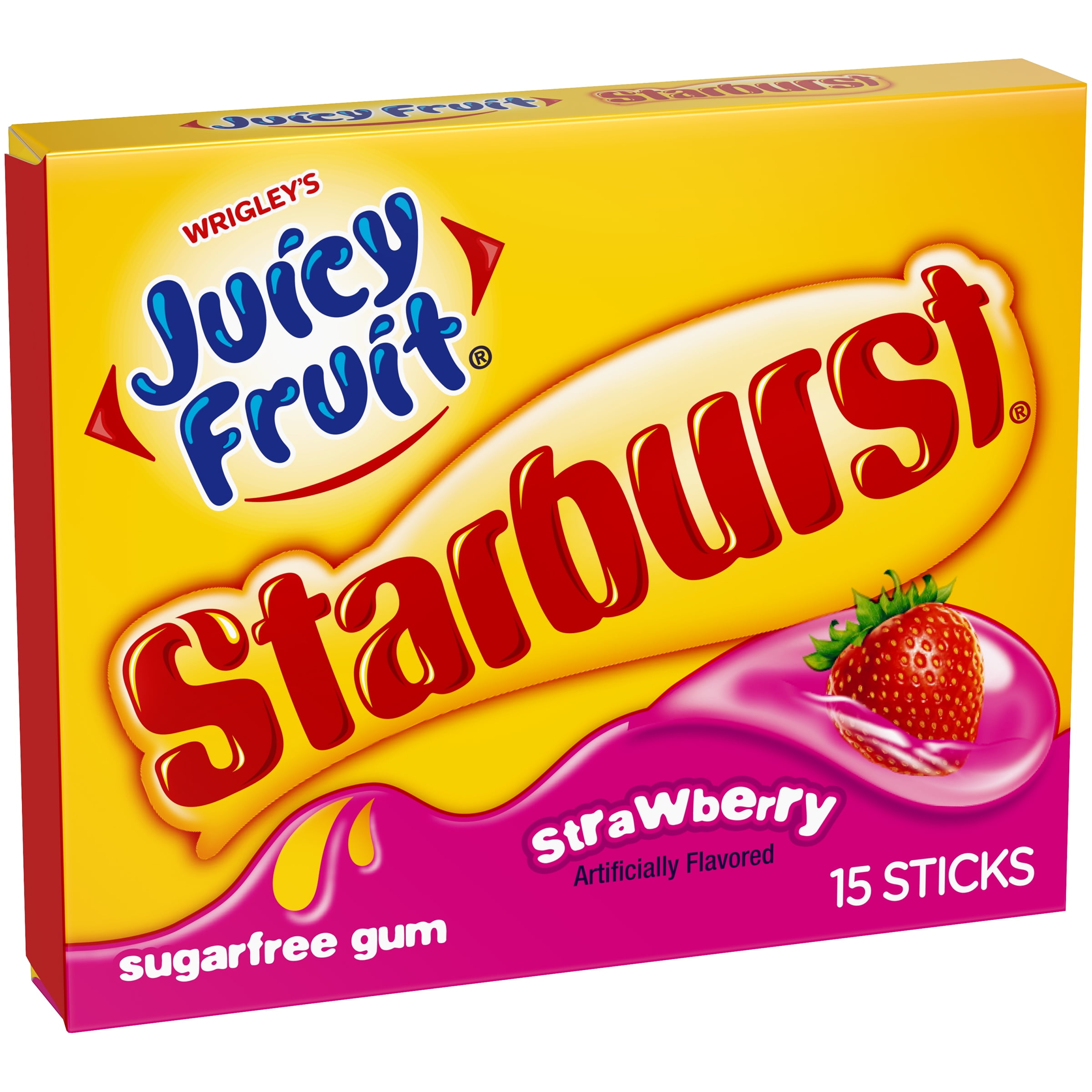 Juicy Fruit, Sugar Free, Strawberry Chewing Gum, 15 Each - Walmart.com