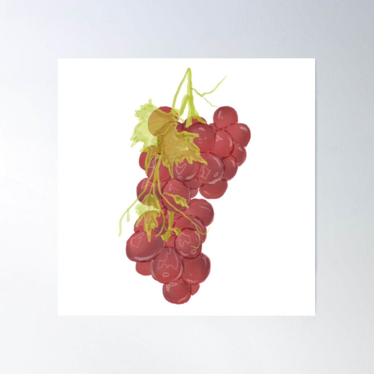 Juicy Grapes Poster Wall Art, Modern Wall Decor For Living Room Bedroom ...
