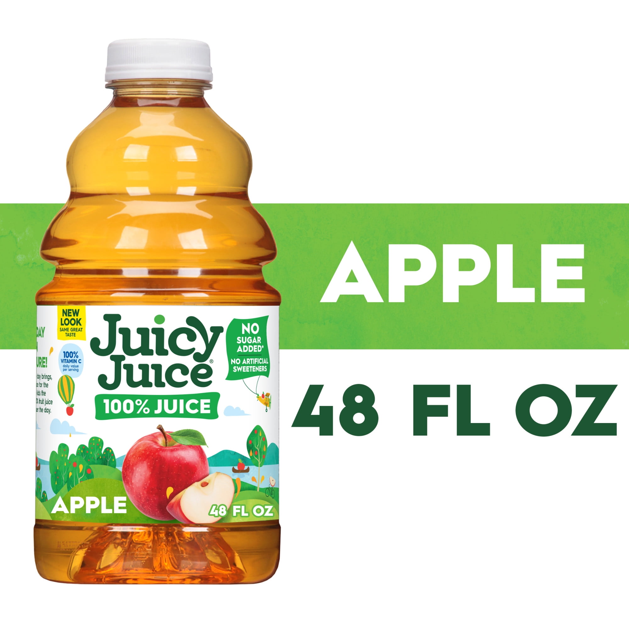 Juicy Juice 100% Juice, Apple, 48 fl oz Bottle - Walmart.com