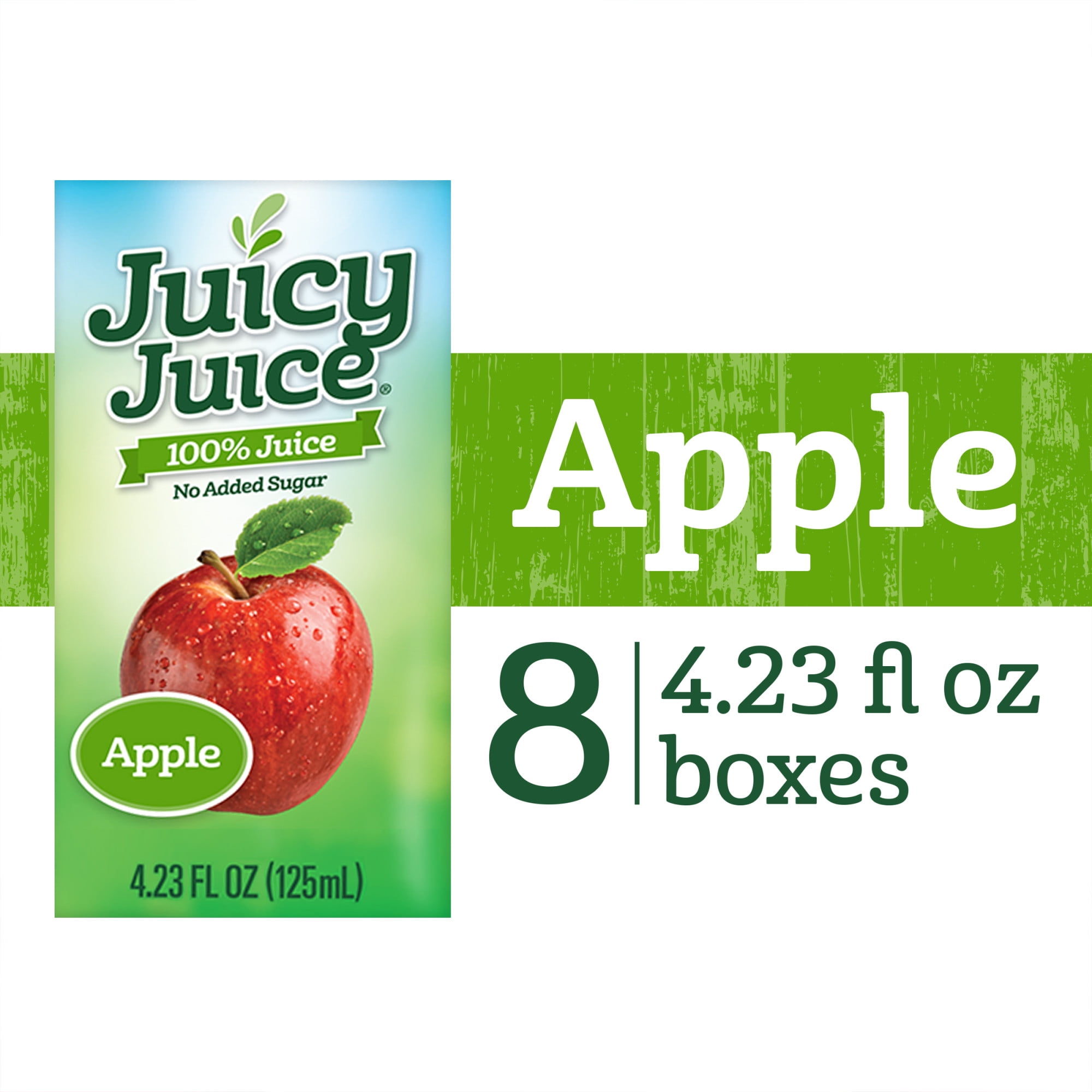 Juicy Juice 100% Juice, Apple, 8 Count, 4.23 FL OZ Juice Boxes ...