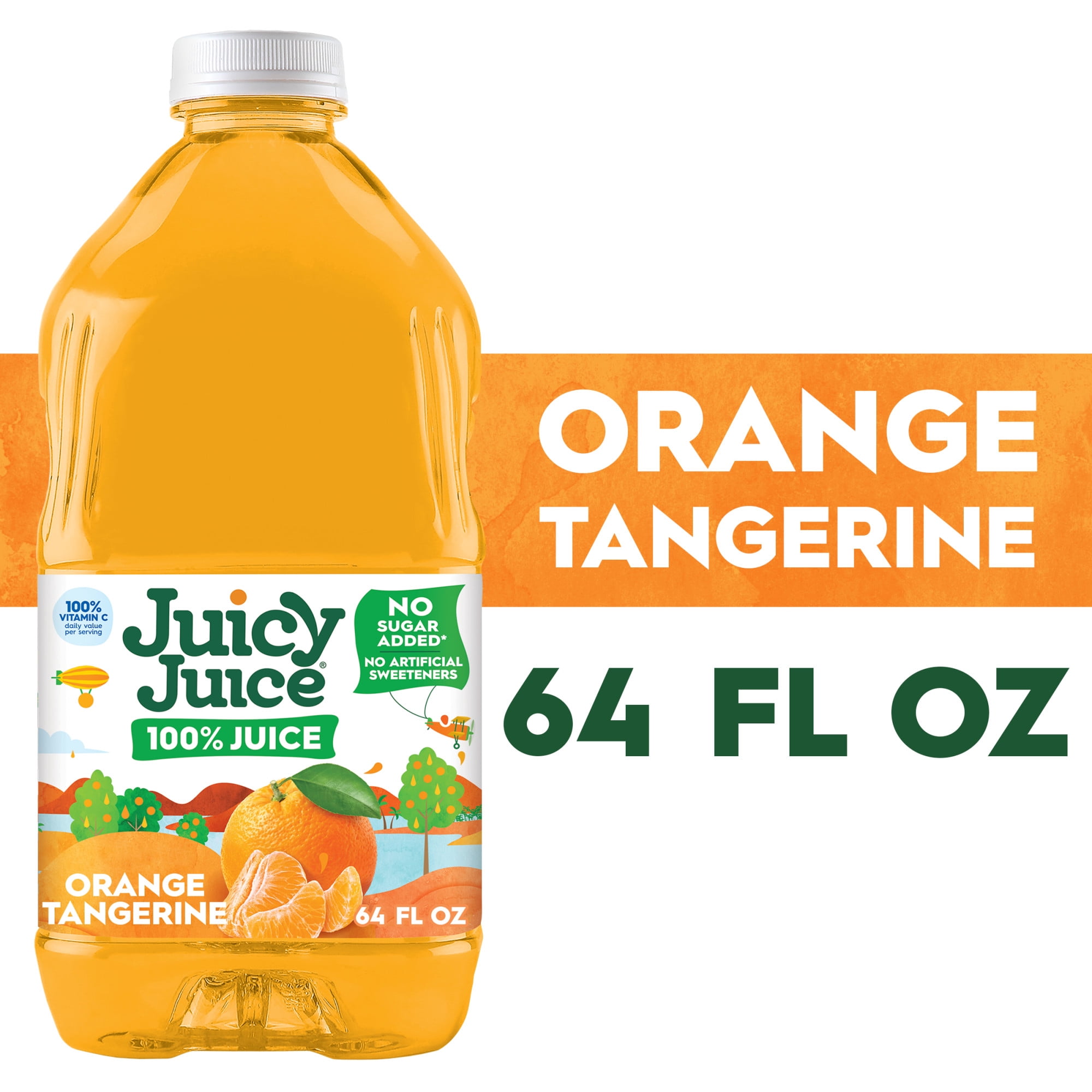 Juicy Juice 100% Orange Tangerine Juice, No Added Sugar, Vitamin C Rich ...