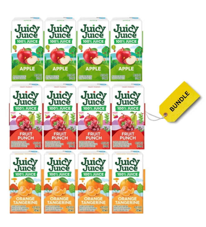 Flyologist C. LLC, Juicy Juice Variety Pack, 12ct Fruit Juice Boxes ...