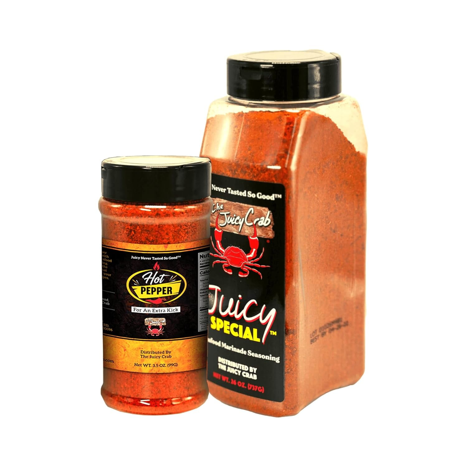 Juicy Special Gourmet Seafood Seasoning Bundle: Extra Hot Pepper Powder & Large Marinade ...
