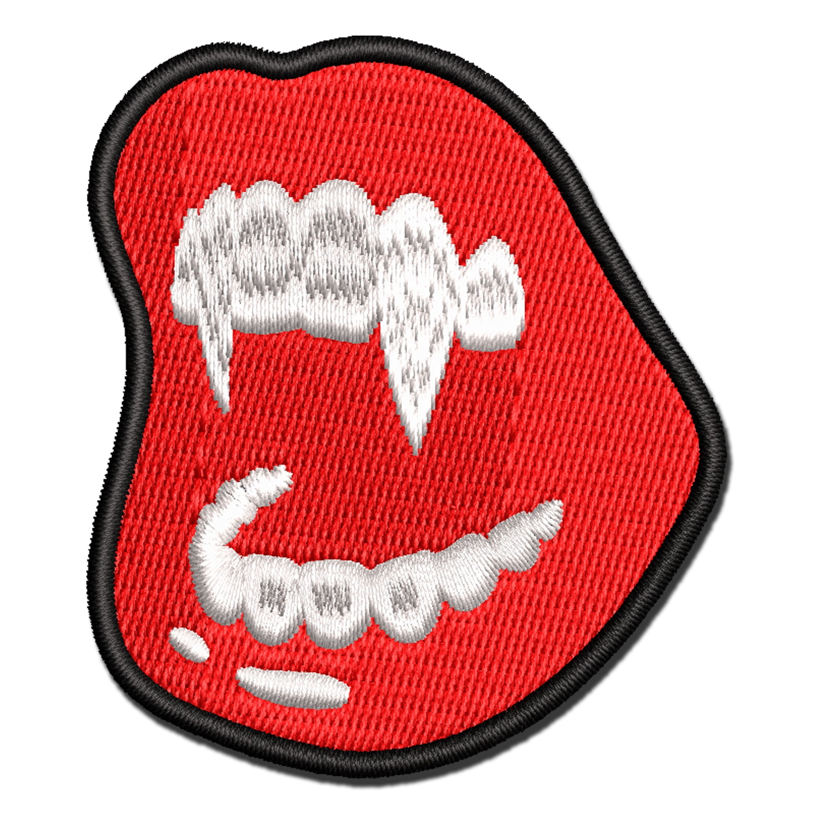 Juicy Vampire Lips Horror Halloween Applique Multi-Color Embroidered ...
