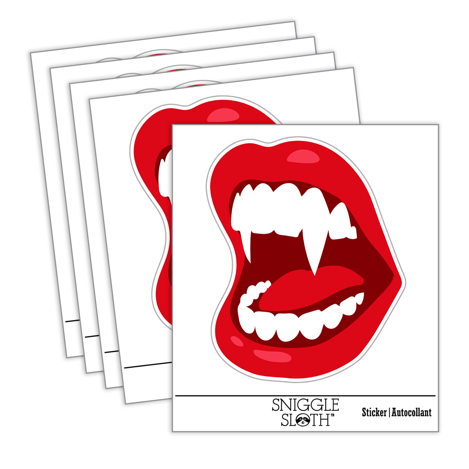 Juicy Vampire Lips Horror Halloween Car Window Bumper Water Bottle ...