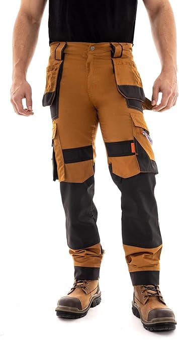 JuicyTrendz Men's Cargo Utility Pants – Heavy Duty Work Pants with ...