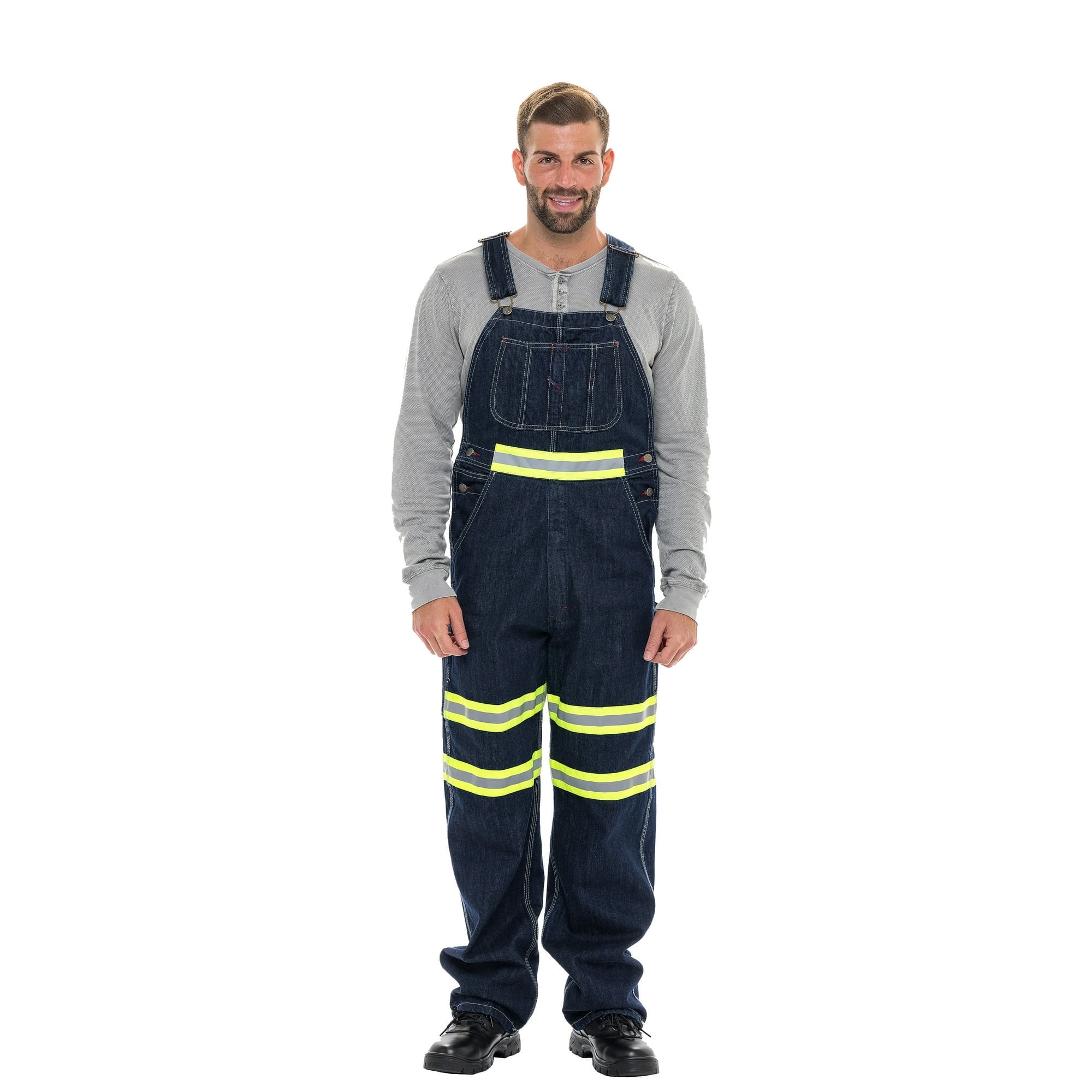 Juicy Trendz Men's Hi-Vis Safety Bib Overalls, Heavy Duty Workwear ...