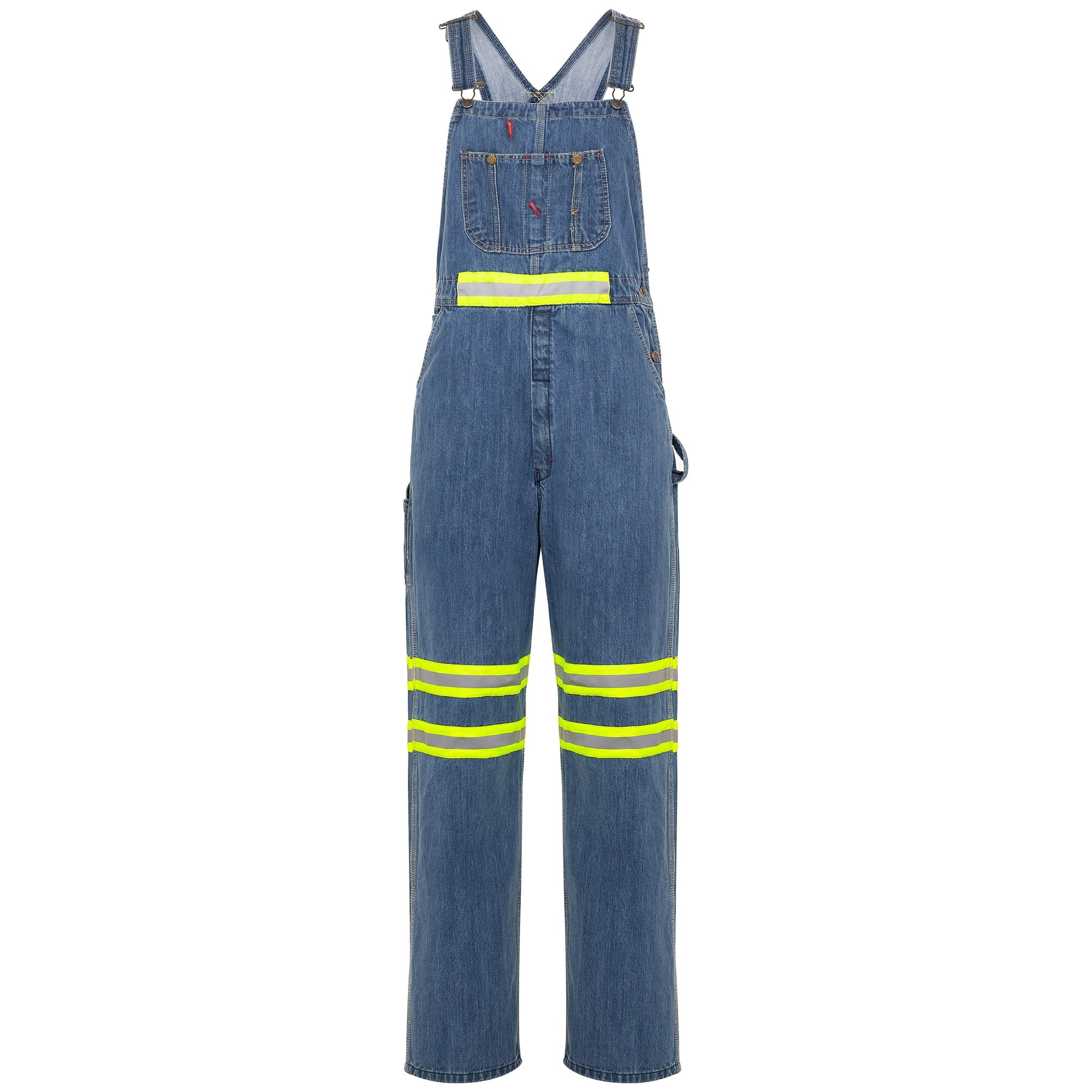 JuicyTrendz Men’s Hi-Vis Bib Overalls – Heavy Duty Workwear With ...