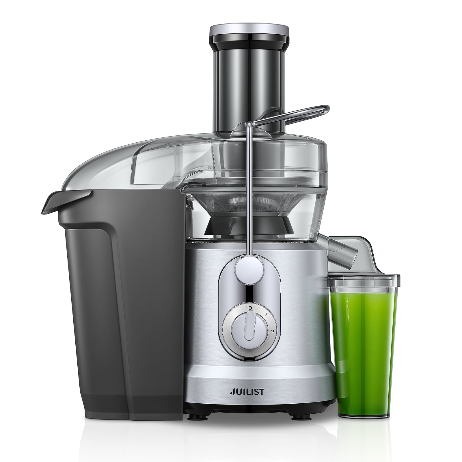 Juilist Masticating Juicer 1300W White, Slow Juicer Extractor with 3 ...