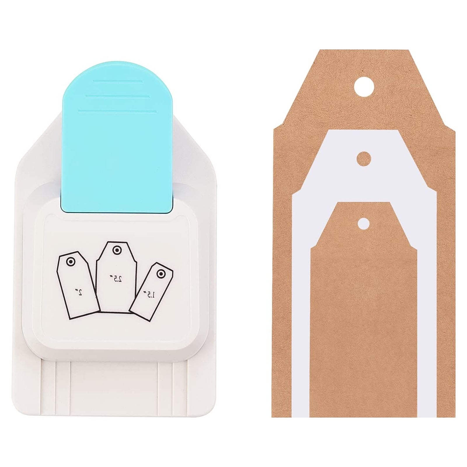 Juiluna 3 in 1 Craft Tag Punch Gift Tag Paper Punch Small Hole Punch ...