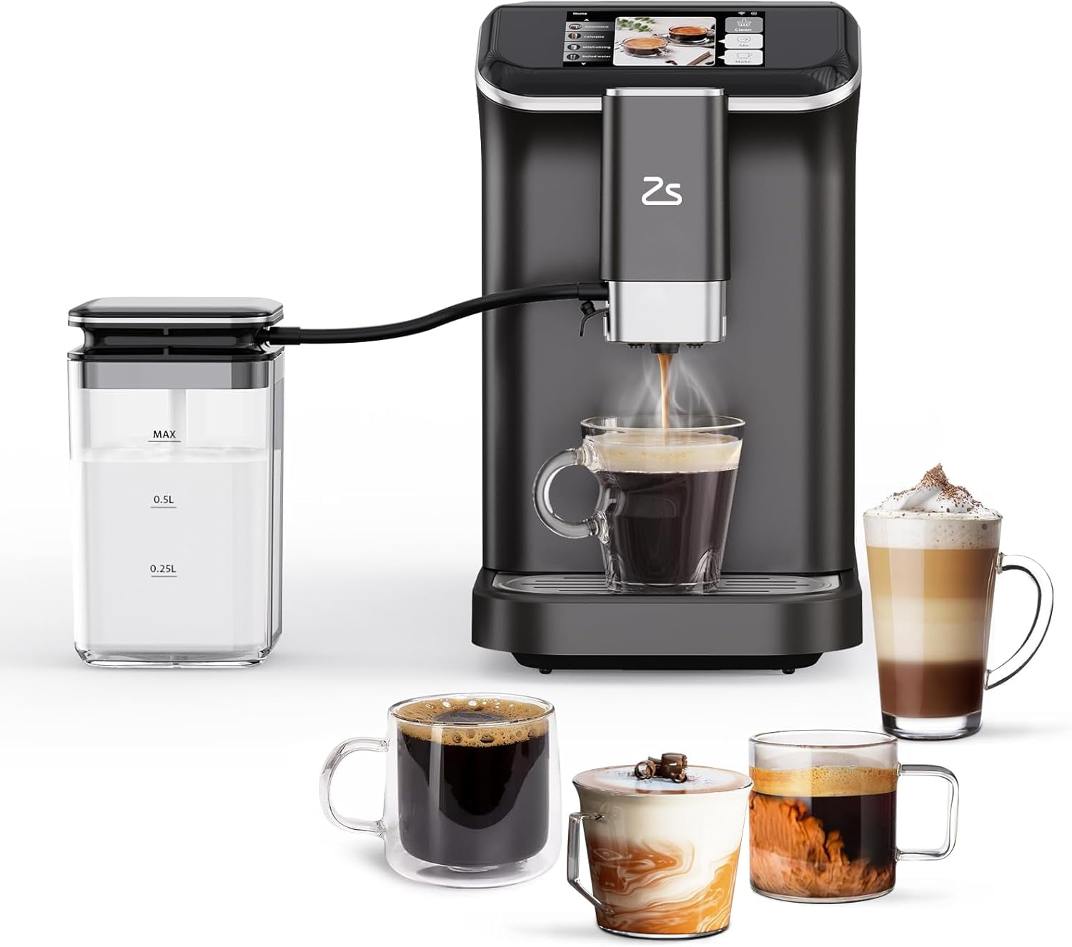 Juiluna Fully Automatic Espresso Machine, 20-Bar Coffee Maker with ...