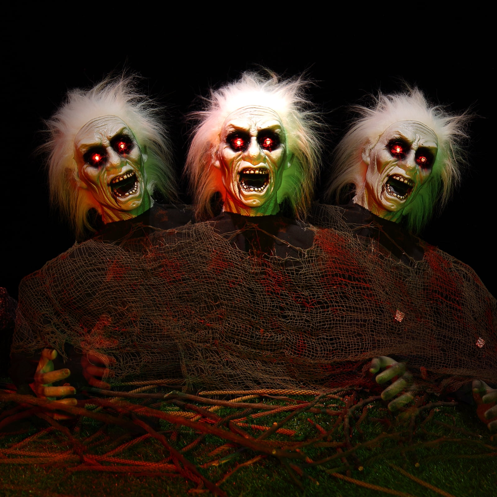Juiluna Halloween Decorations Zombie, Sound Induction Groundbreaker ...