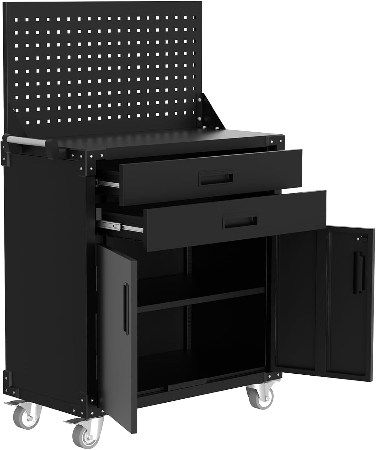 Juiluna Rolling Tool Cabinet, Heavy Duty Steel Garage Storage Cabinet ...