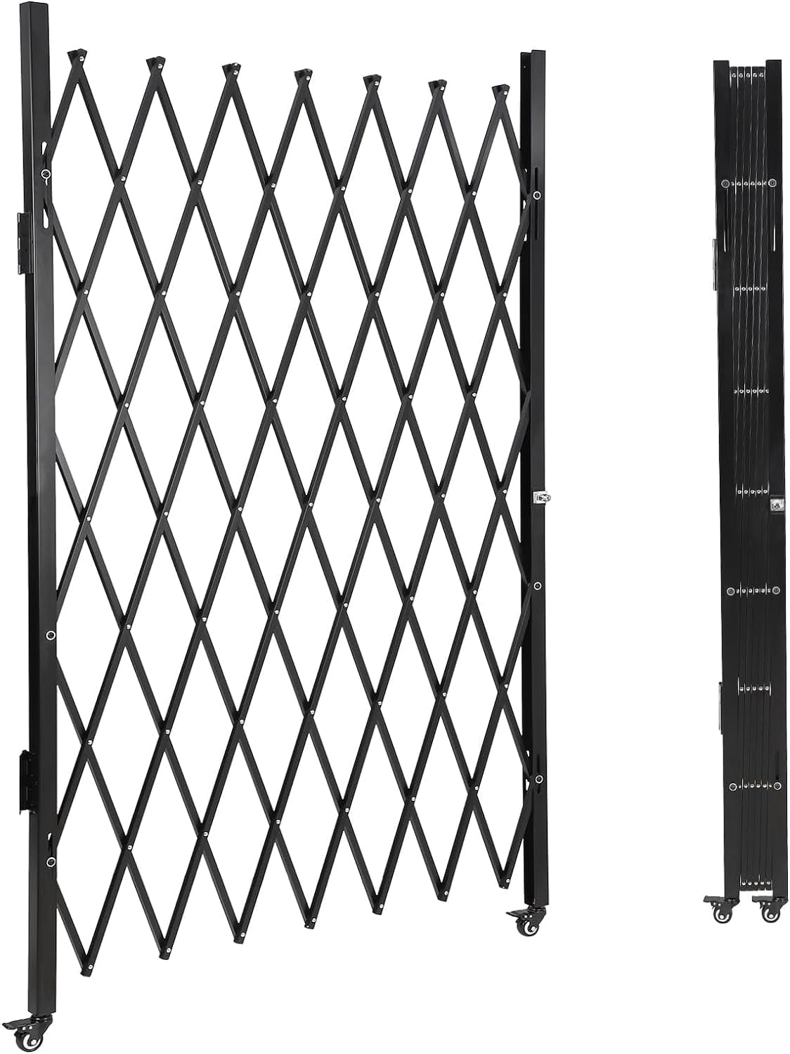 Juiluna Single Folding Security Door, 50" H x 43" W Portable Flexible ...