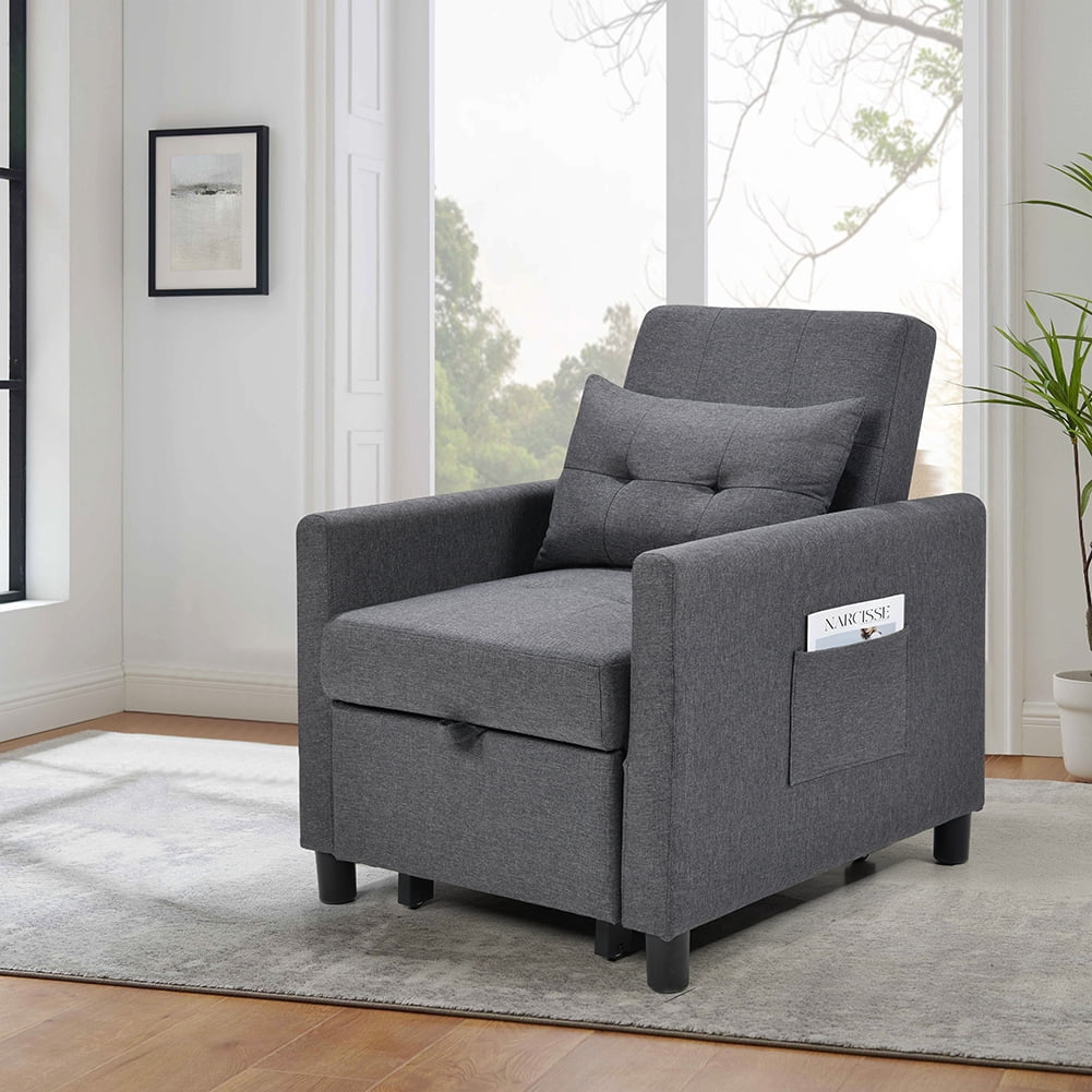 Juiluna Sofa Bed With Pullout Sleeper, 3-in-1 Convertible Folding Futon ...