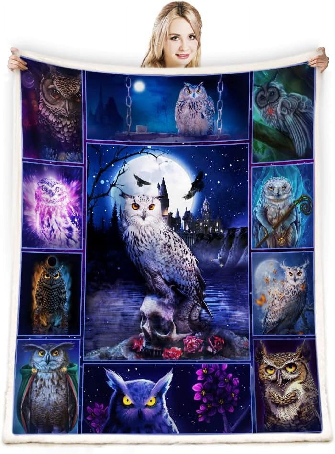 Juirst Owl Lovers'' Blanket - Owl Throw 50x60 Inch for Couch, Bed, Home ...