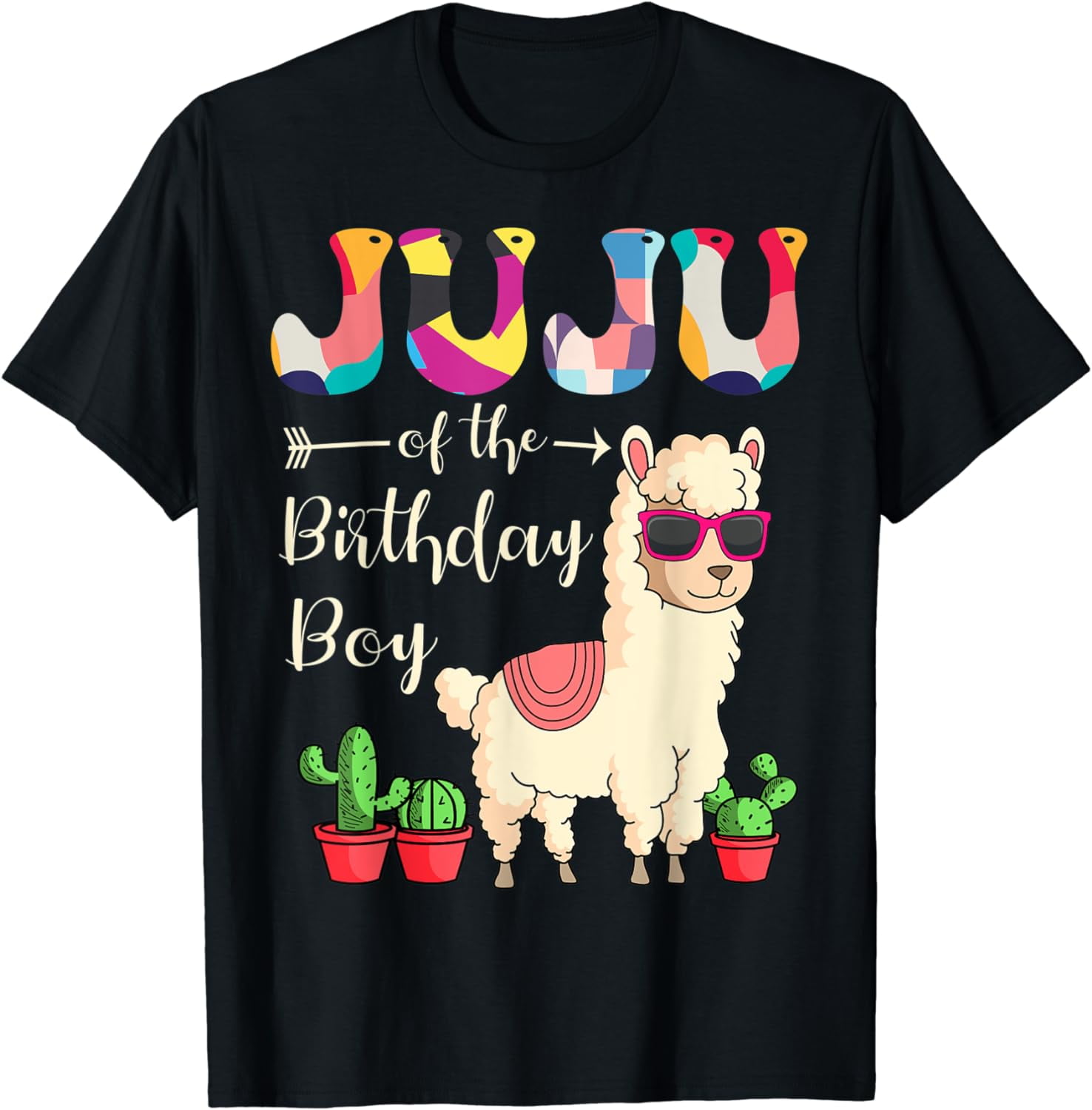Juju Of The Birthday Boy LLama Bday Party Celebration T-Shirt - Walmart.com