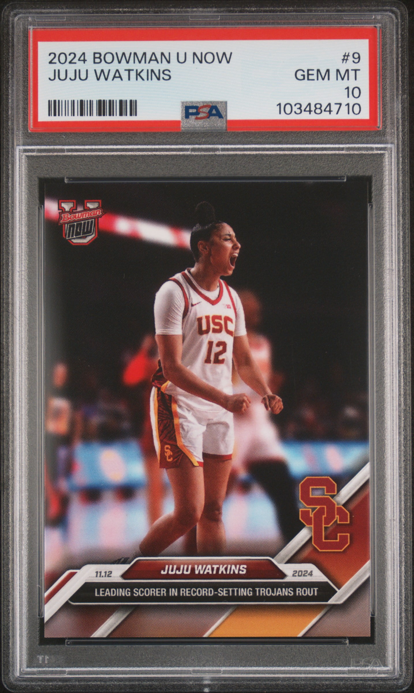 Juju Watkins 2024 Bowman U Now Rookie Card #9 PSA 10 Gem Mint - Walmart.com