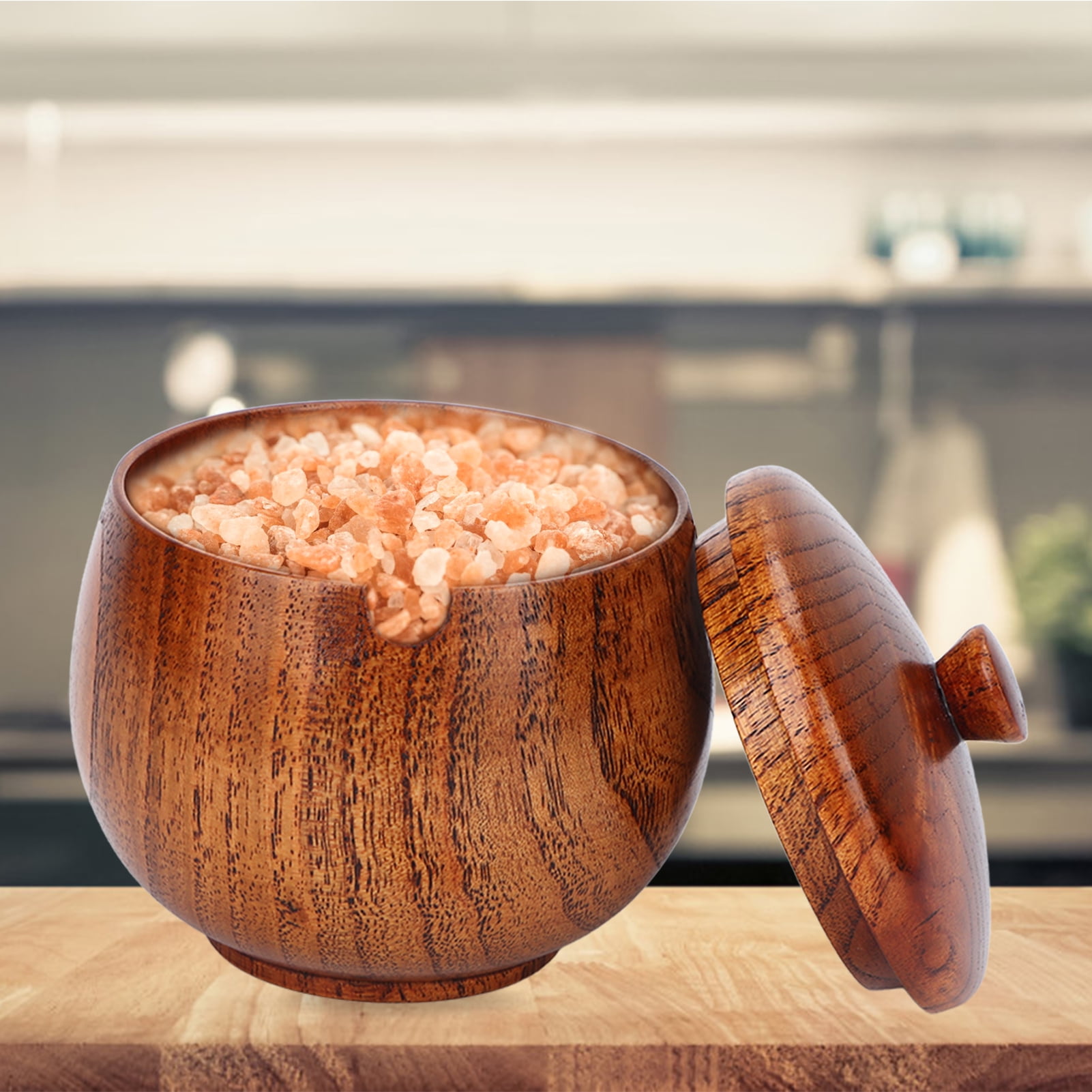 Jujube Wood Seasoning Jar, Japanese Multipurpose Seasoning Box Classic ...