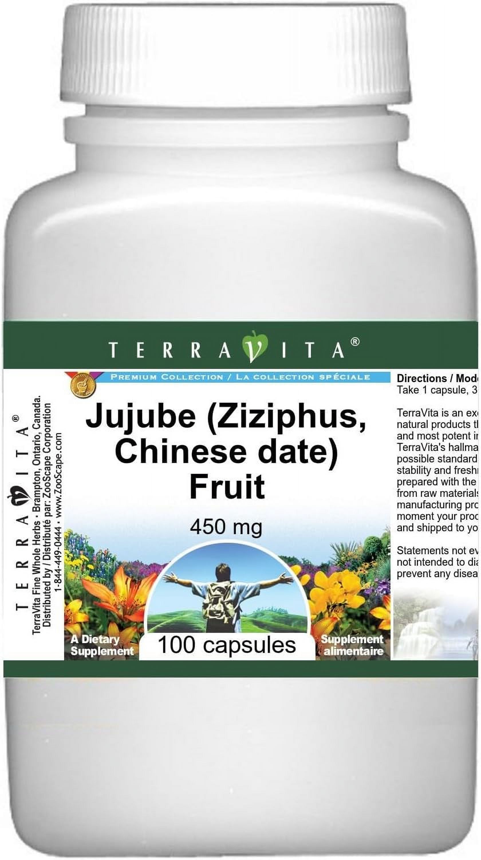 Jujube (Ziziphus, Chinese Date) Fruit - 450 mg (100 , ZIN: 513793) - 3 ...