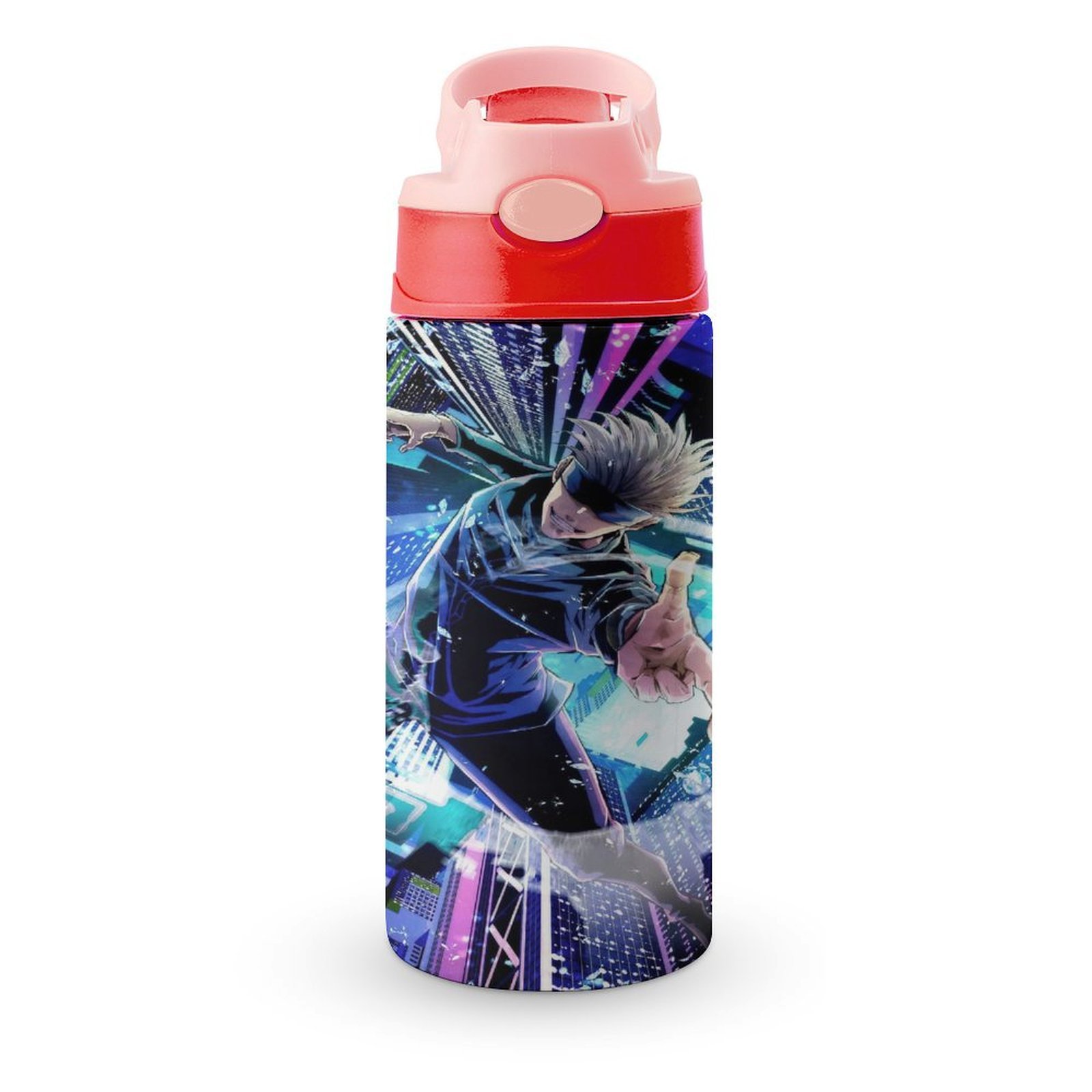 Jujutsu Anime Kaise Water Bottle With Straw Lid Vacuum Insulated