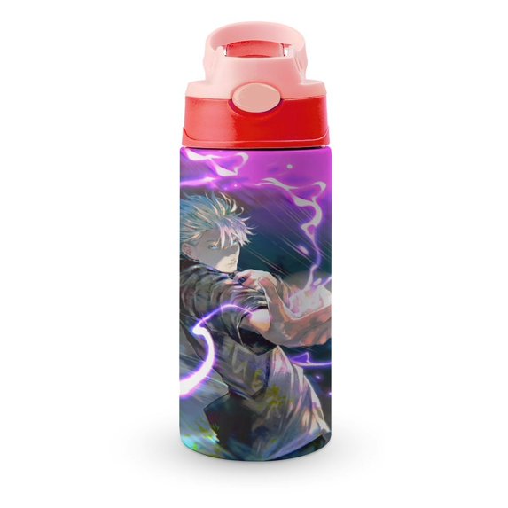 Jujutsu Anime Kaise Water Bottle with Straw Lid Vacuum Insulated ...