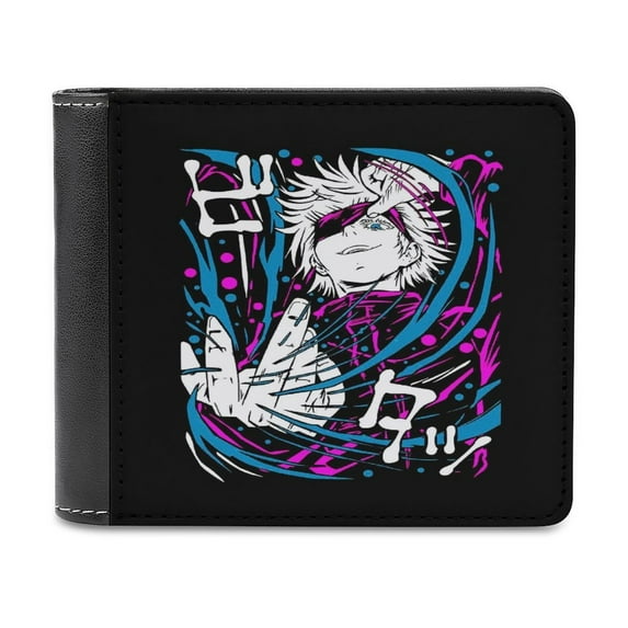 Jujutsu Anime Kaisen Wallet for Men Leather Purse Clutch Card Holders ...