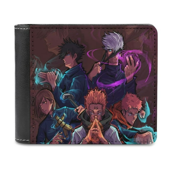 Jujutsu Anime Kaisen Wallet for Men Leather Purse Clutch Card Holders ...