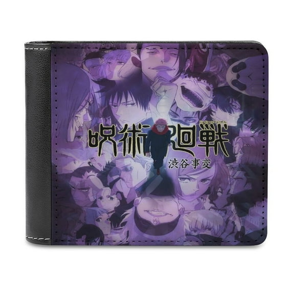Jujutsu Anime Kaisen Wallet for Men Leather Purse Clutch Card Holders ...