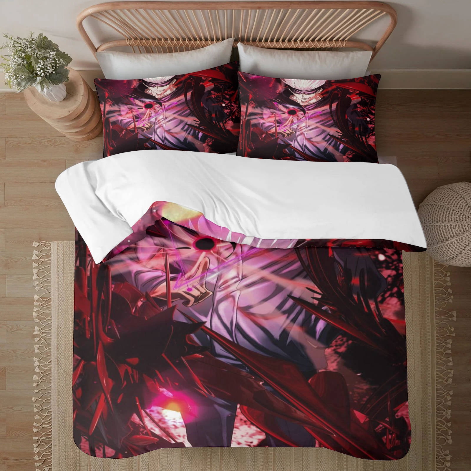 Jujutsu Kaisen 173*218CM Three Piece Bedding Set - Walmart.com