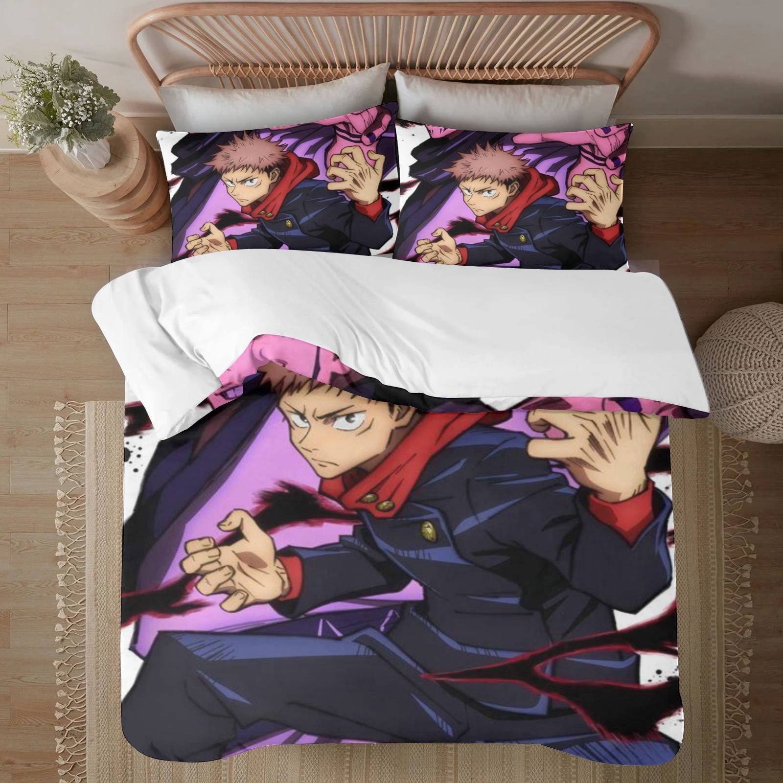 Jujutsu Kaisen 173*218CM Three Piece Bedding Set - Walmart.com